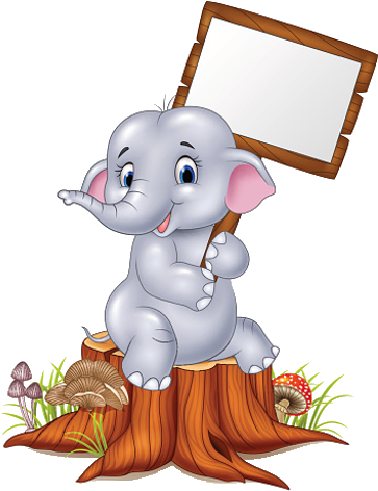Baby Blue Elephant Holding Poster - Cute Baby Elephant Holding Sign ...