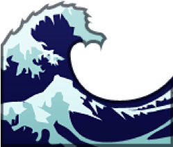 Water Wave Clip Art - Wave Emoji Iphone - (400x400) Png Clipart Download