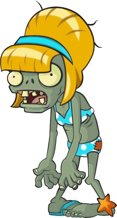 Bikini Zombie - Plants Vs Zombies 2 Big Wave Beach Zombies - (387x720 ...