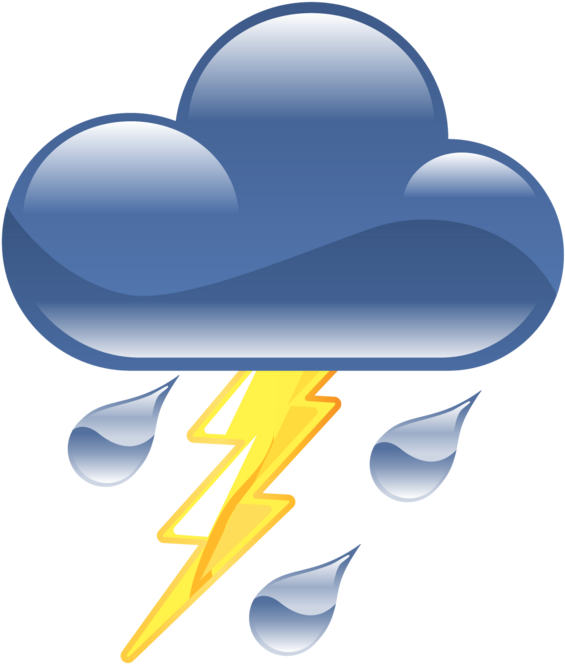 Thunderstorm Lightning Weather Clip Art - Thunderstorm Weather Icon ...