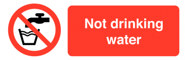 Not Drinking Water On The Spot Safety Labels - 'do Not Drink' Hazard ...