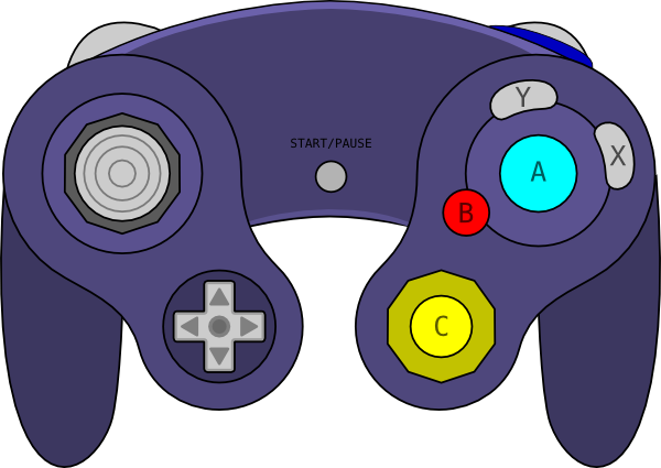 Controller Clipart Gamepad - Nintendo Gamecube Controller Vector ...