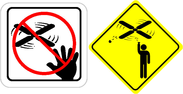 Ceiling Fan Warning Sign By Taligale - Sign About Ceiling Fans ...