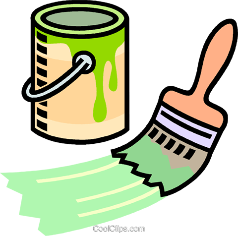 Paint Can - Paint Brush Clip Art - (480x476) Png Clipart Download