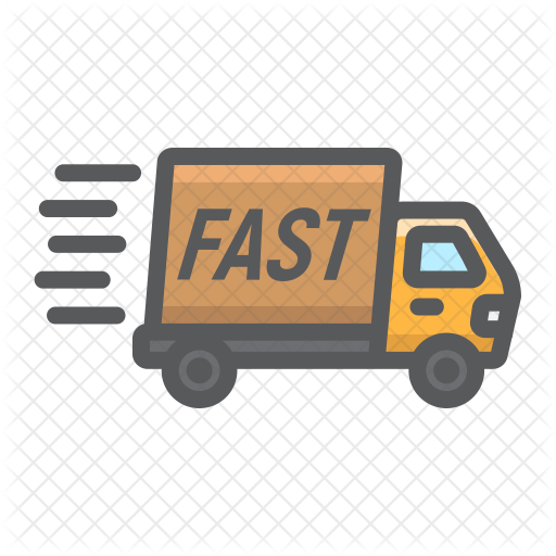 Fast Shipping Icon - Delivery Truck Vector - (512x512) Png Clipart Download