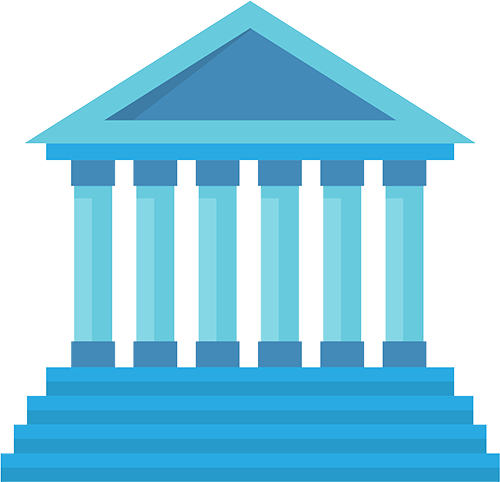 Blue Courthouse Blue Courthouse - Facade - (500x482) Png Clipart Download