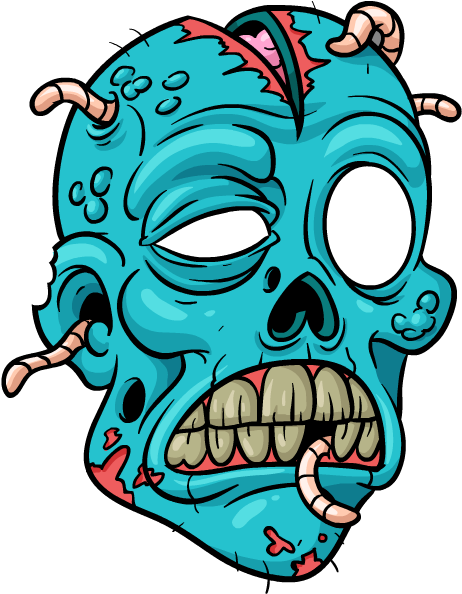 Zombie Stickers Messages Sticker-3 - Cartoon Zombie Tattoo - (618x618 ...