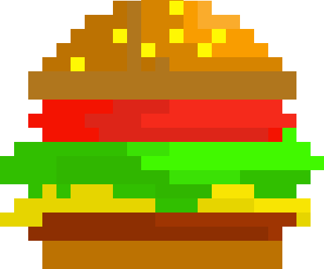 And - 8 Bit Burger Png - Full Size PNG Clipart Images Download