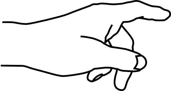 Hand Pointing Clip Art - White Pointing Finger Png - (855x487) Png ...