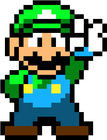 Luigi Clipart Pixel - Luigi Minecraft Pixel Art - (390x510) Png Clipart ...
