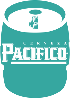 Pacifico 1/4bbl - Illustration - (306x400) Png Clipart Download