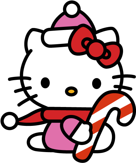 Hello Kitty Santa Clipart - Hello Kitty Christmas Gif - (512x573) Png ...