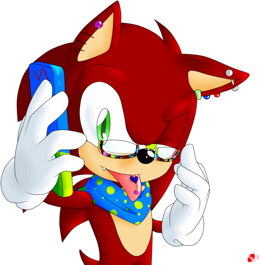 Sonic The Hedgehog With Nose Piercing - (890x897) Png Clipart Download