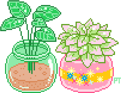 Isometric Art - Pixel Plants Png - (540x414) Png Clipart Download