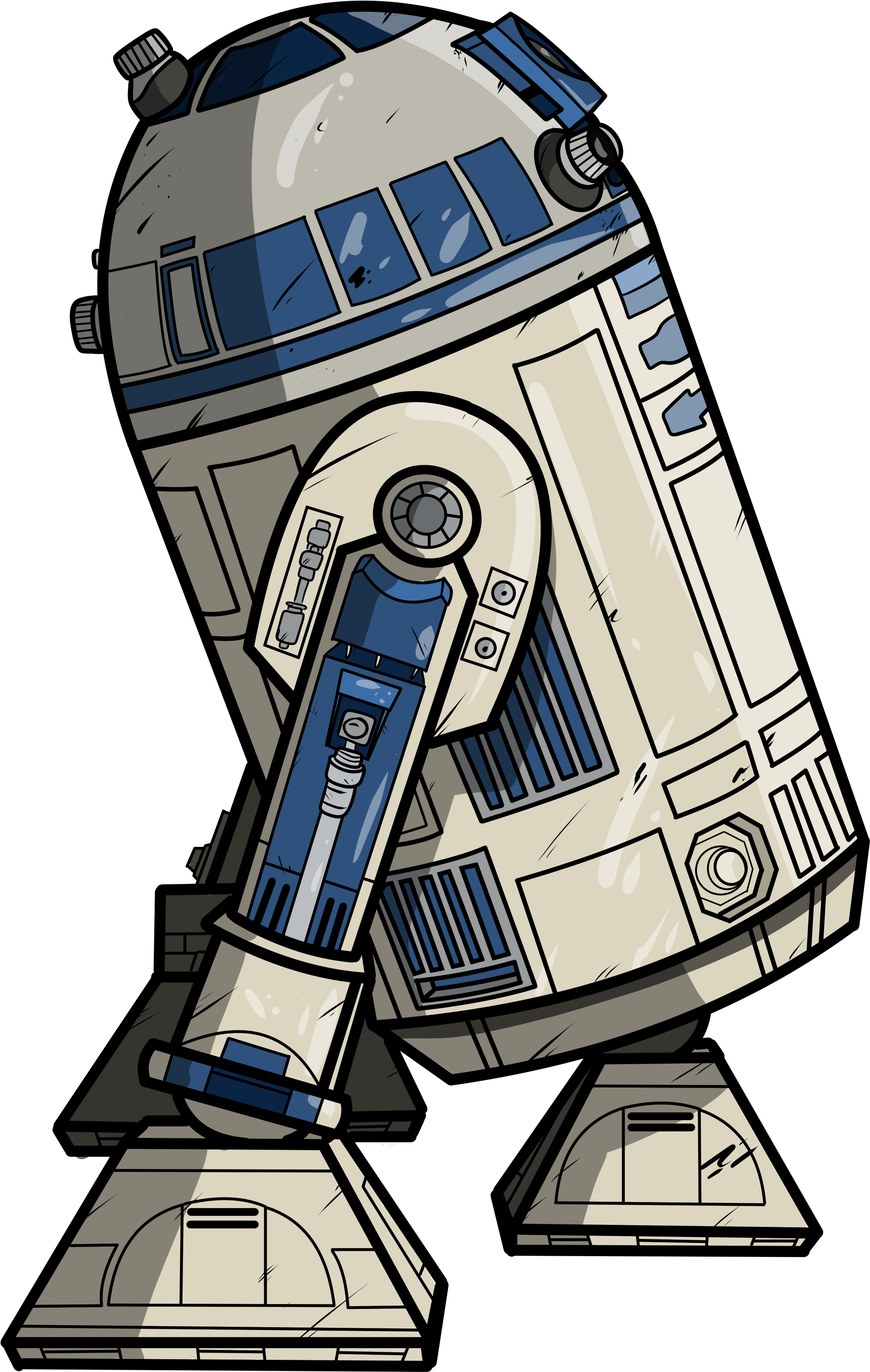 R2 D2 C 3po Anakin Skywalker Star Wars Cartoon - R2d2 Png - (3541x5016) Png Clipart Download