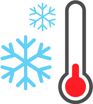 Measuring The Temperature - Snowflake - (411x350) Png Clipart Download