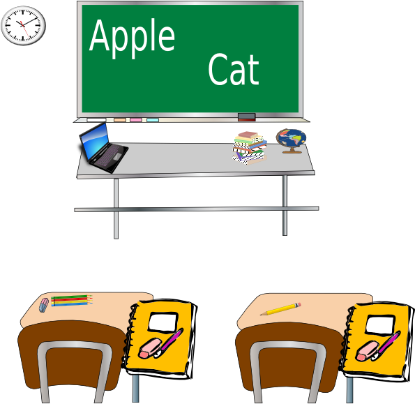 There Is There Are Classroom Objects - (594x595) Png Clipart Download