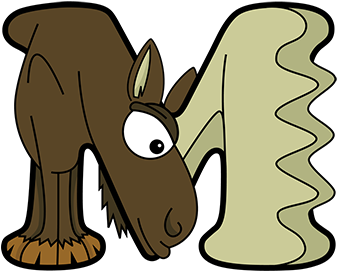 Moose - Alphabetimals Moose - (400x400) Png Clipart Download