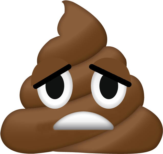 Sad-poo - Emoji Poo - (640x640) Png Clipart Download