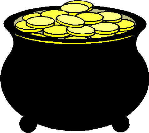 Pot Of Gold Clipart - Pot Of Gold Printable - (490x430) Png Clipart ...