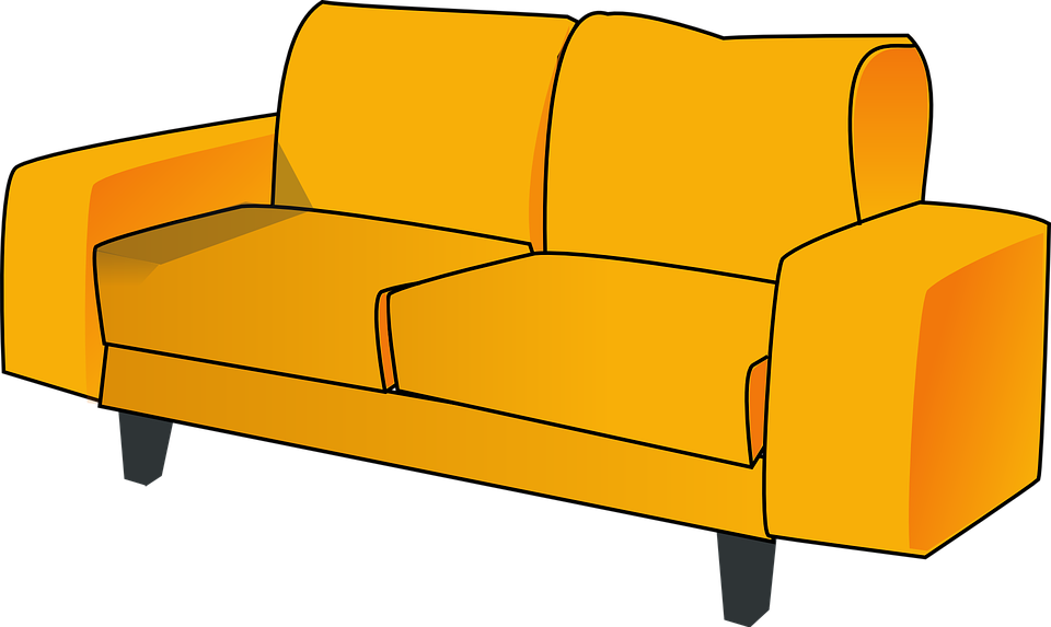 Pin Sofa Clipart Sala With Sofa Sala - Couch Clipart - (960x573) Png ...