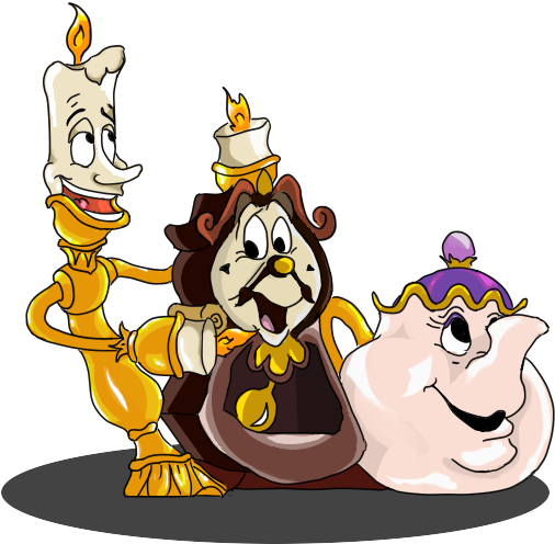 Beast Belle Chip Mrs - Beauty And The Beast Png - (545x531) Png Clipart ...