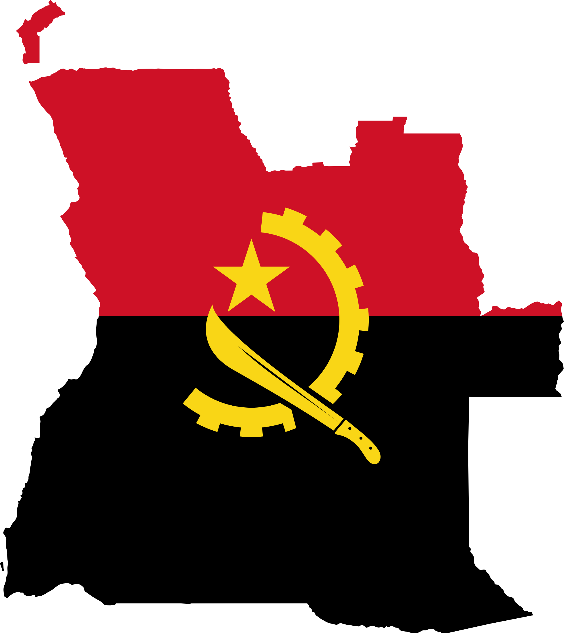 Flag Map - Angola Png - Full Size PNG Clipart Images Download