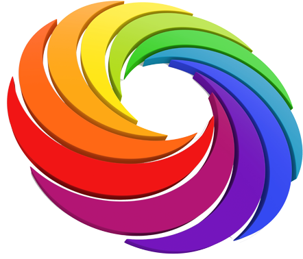 Follow Us - Hsv Color Wheel 3d - (500x400) Png Clipart Download