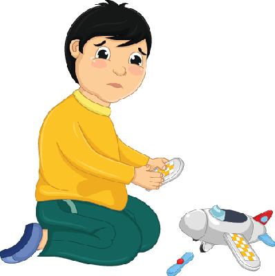 Boy With His Broken Toy Illustration - Boy With Broken Toy Clipart ...