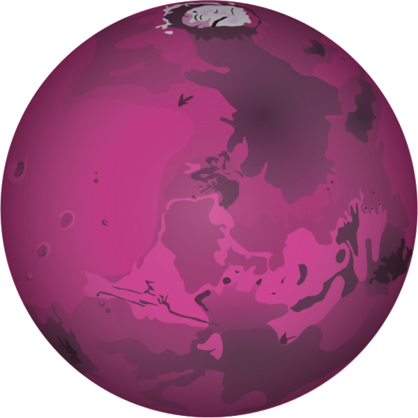 Planet Clipart Pink - Mars Clip Art - (600x600) Png Clipart Download