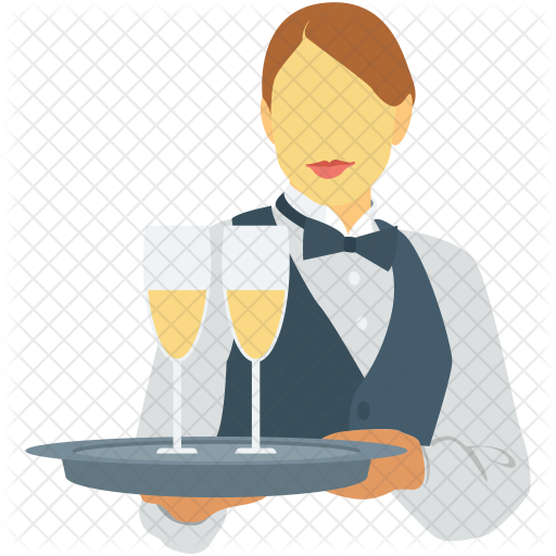 Female Icon - Waiter - (512x512) Png Clipart Download