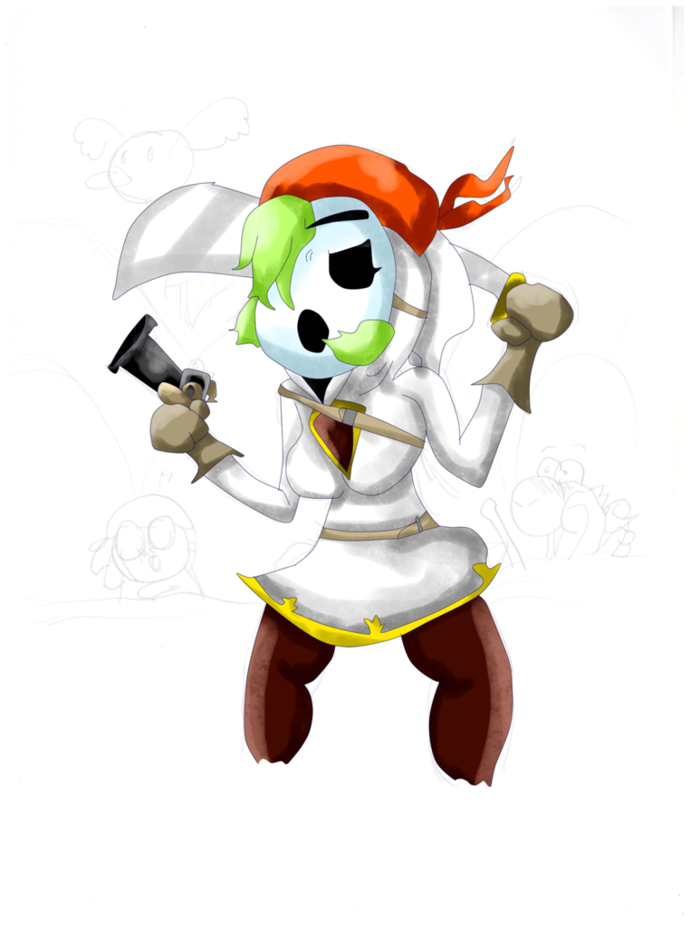 Pirate Shy Gal By Gensokyo-man - Cartoon - (762x1048) Png Clipart Download