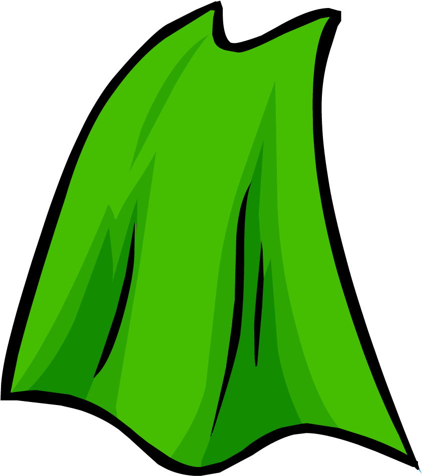 Lime Green Cape - Clip Art - (951x951) Png Clipart Download