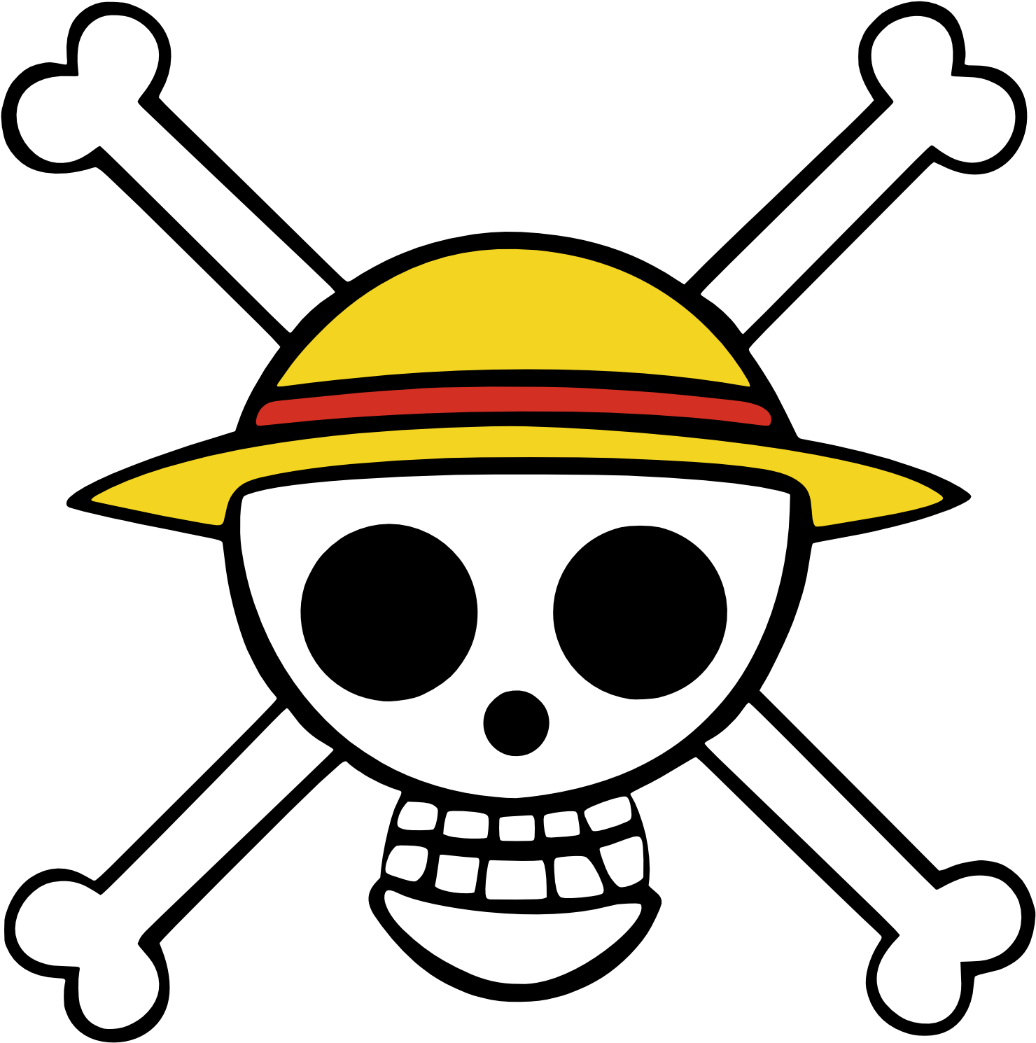 One Piece Skull Png - (1490x1490) Png Clipart Download