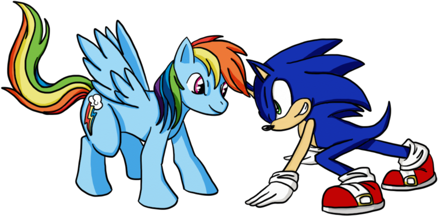 Rainbow - Sonic The Hedgehog Vs Rainbow Dash - (1024x579) Png Clipart ...