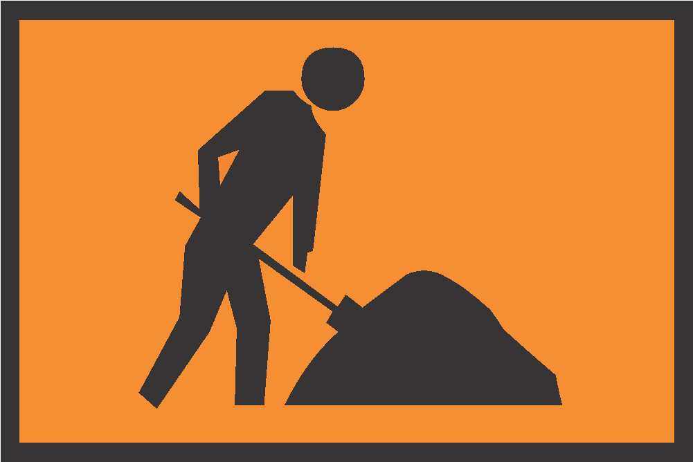 Temporary Signs - Safety Signs Men At Work - (1000x1000) Png Clipart ...