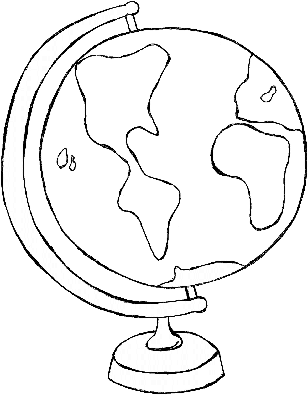 Globe Clipart Black And White - Clipart Black And White Globe ...