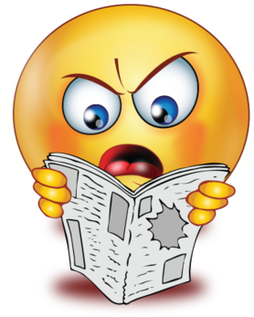 Newspaper Clipart Emoji - Cartoon - (384x384) Png Clipart Download