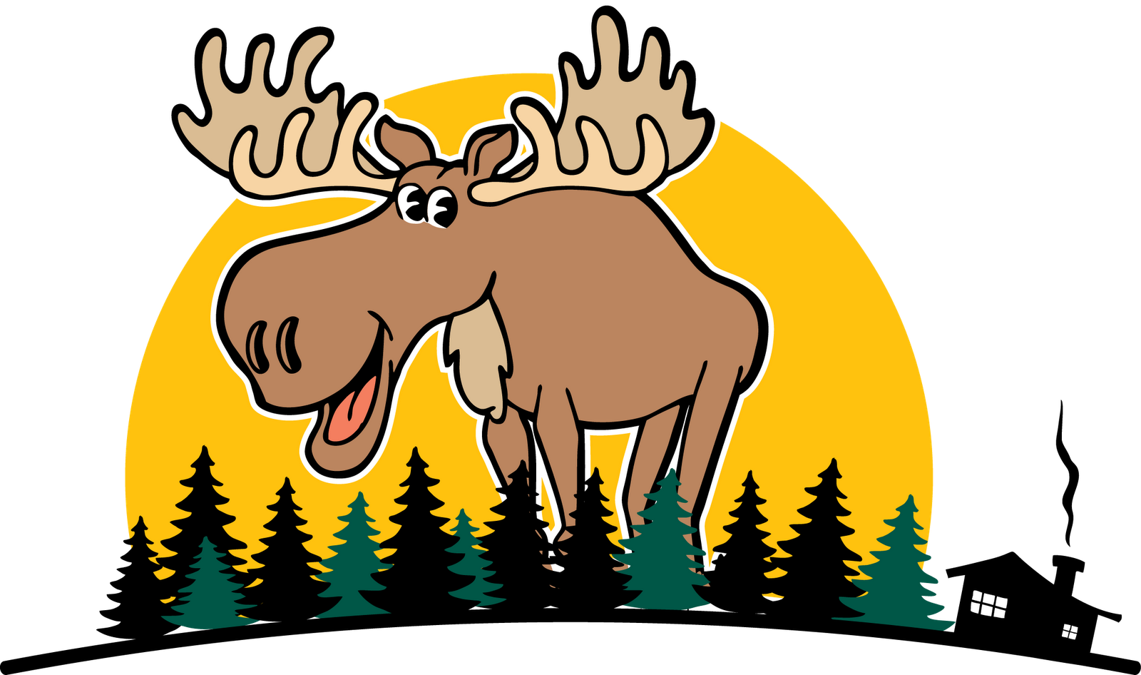 Cartoon Moose - (1600x946) Png Clipart Download