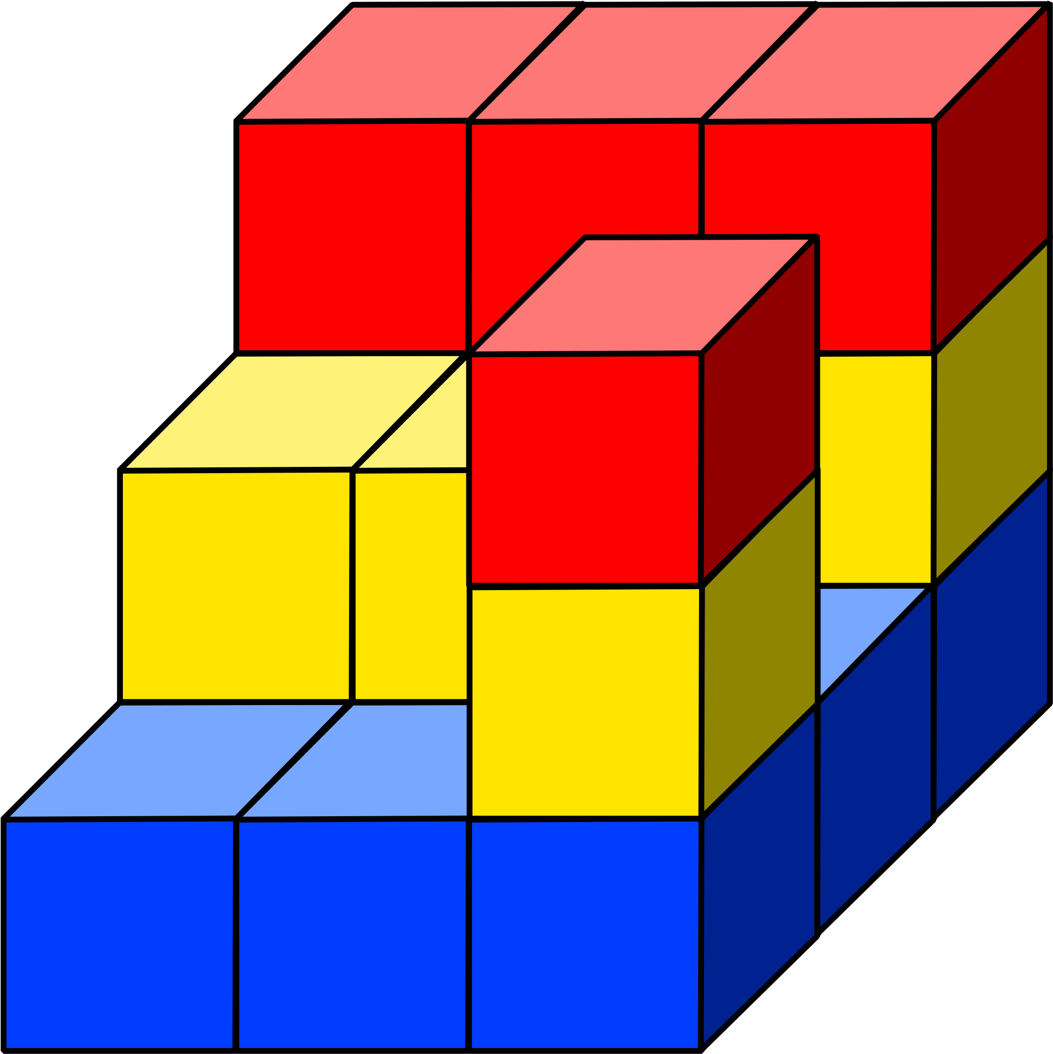 Clipart Cube Tower - Cubes Clipart - (2397x2400) Png Clipart Download