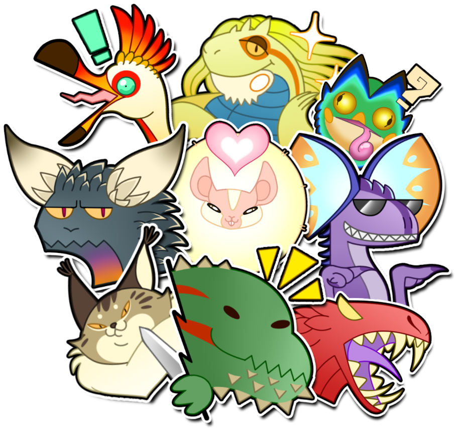 Monster Hunter World Stickers - (916x872) Png Clipart Download