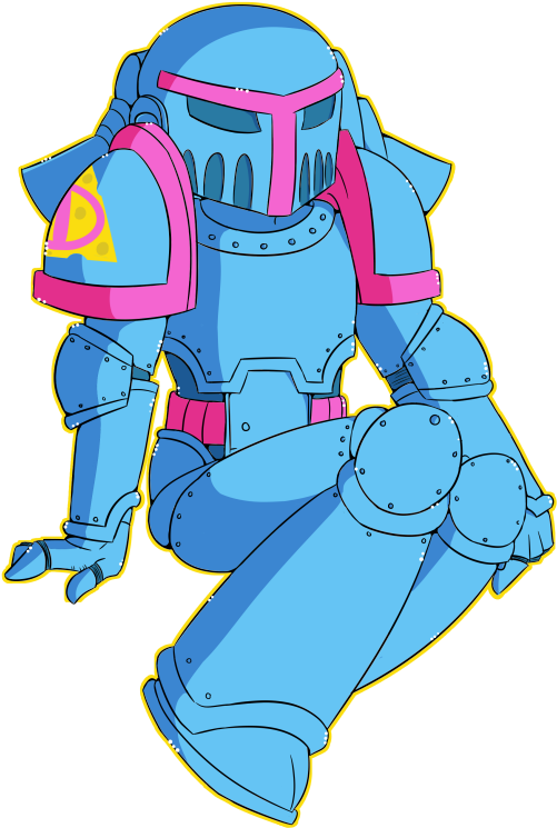 Pin Up Space Marine - Cartoon - (560x800) Png Clipart Download