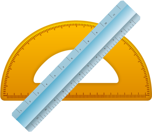 Compass Clipart School - Ruler Protractor - (520x454) Png Clipart Download