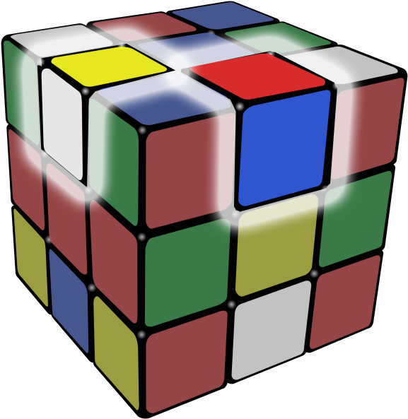 Rubiks Cube First Layer Solved - (600x600) Png Clipart Download