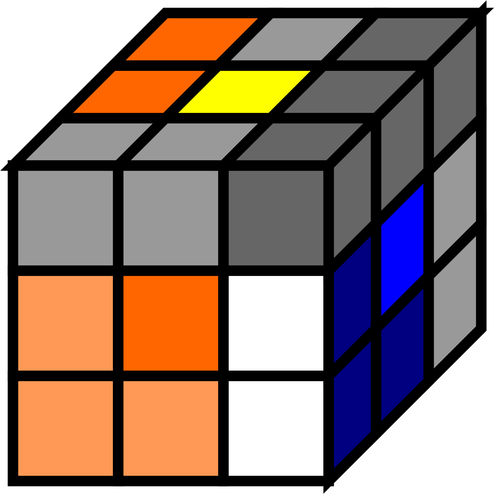 Open - Rubik's Cube - (2000x2000) Png Clipart Download