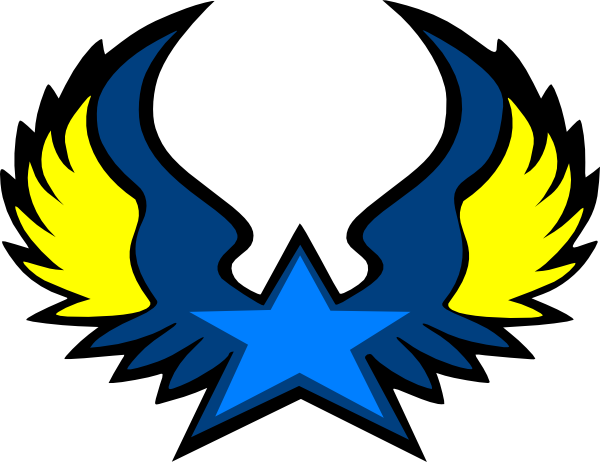 Star With Wings Symbol - (600x462) Png Clipart Download