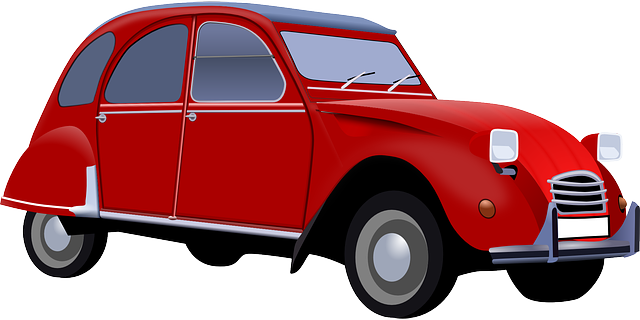 Red, Old, Car, Cartoon, Gas, Transportation, Cars - Clipart 2cv ...