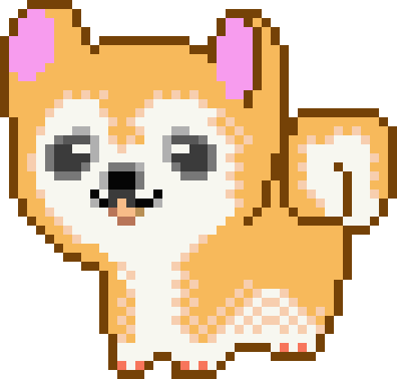 Doge - Pixel Art Shiba Inu - (440x420) Png Clipart Download