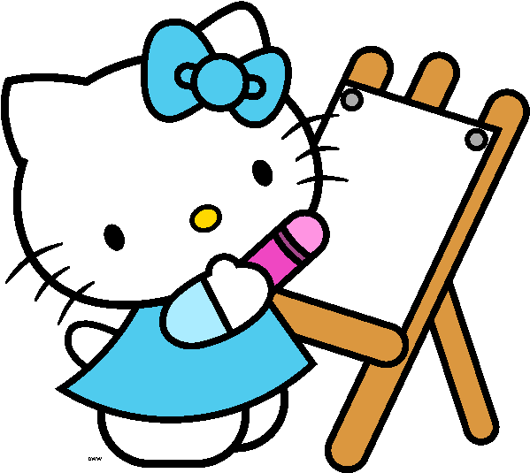 Hello School Cliparts - Printable Hello Kitty Coloring Pages - (621x538 ...