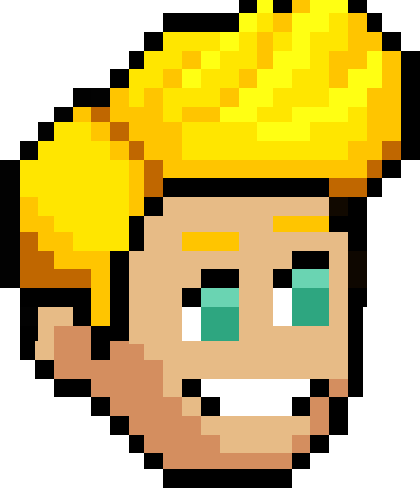 Male Pompadour Blonde Hair - Pixel Art Minecraft Hard - (1000x1000) Png ...
